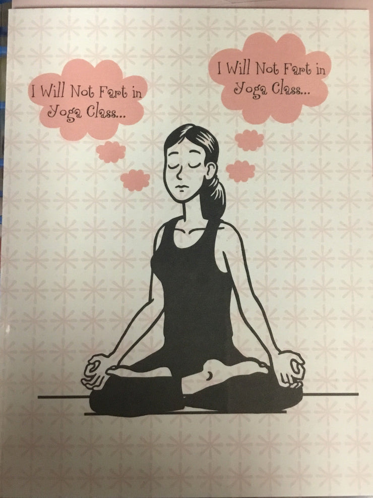 I will not fart in yoga. Card by Fresh Frances – Quirksy