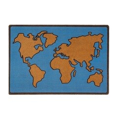 World Map Door Mat – Quirky Blue Entry Rug (Balvi) – Quirksy